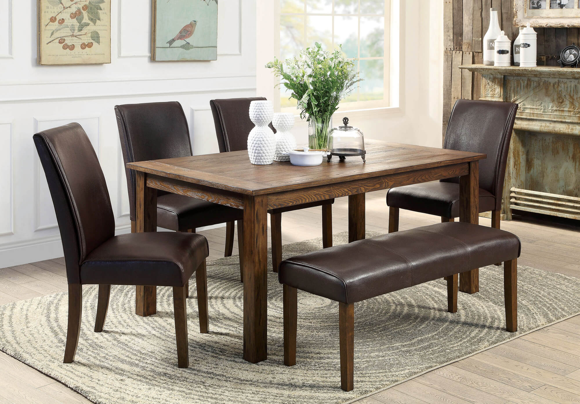 Rectangle Living Room Bench Seating