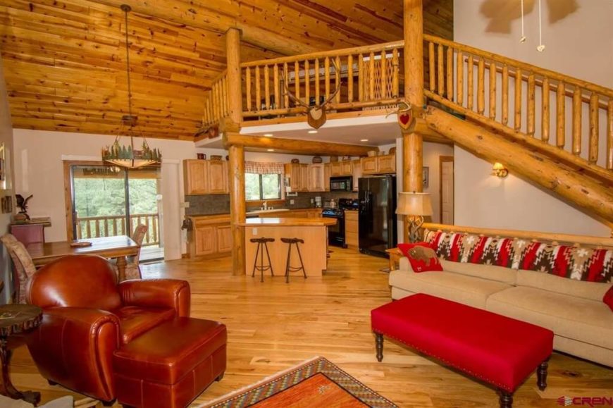 Wooden Rustic Style Living Rooms